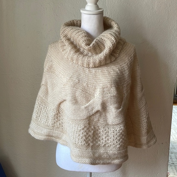 Jackets & Coats | Vintage Mohair Wool Cable Knit Caplet | Poshmark